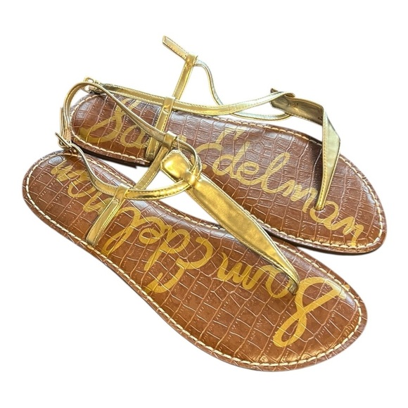 Sam Edelman | Shoes | Sam Edelman Gold Strappy Sandals Size | Poshmark